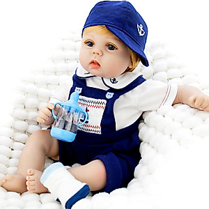 Milidool Reborn Baby Dolls, Lifelike Realistic Newborn Boy Doll, Gift for Grandma and Kids 3+