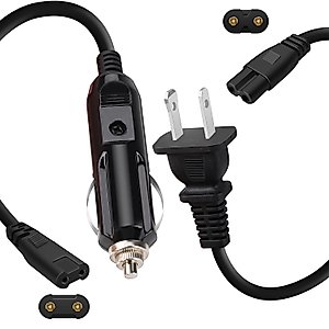 Electric Lunch Box Cord, 110V V-Type Angle Heated Lunch Box Cord, 24V Flat Angle Heated Lunch Box Power Cord, Replacement Cord for Electric Lunch Box, Lunch Box Charger for Home/Car Use