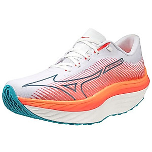 Mizuno Men's Wave Rebellion Pro Running Shoe, White/Silver, 8