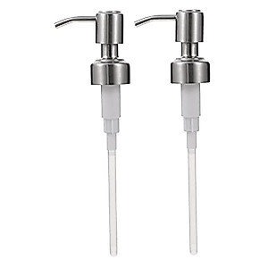 Uonlytech 2pcs Sprinkler Bottle Pump Head Ornament Container jar Lotion Pump Liquid Dropper Cosmetic Spray Bottle Pump Cup sponges Makeup Replacement Pump Stainless Steel Perfume Travel Soap