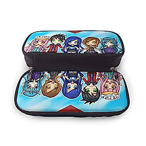 Its-Funneh Hert PU Leather Pencil Case Pen Makeup Box Student Boxes,Office Pen Pencil Case Bag,Pouch Stationary Case Makeup Cosmetic Bag with Zipper