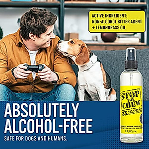 EBPP Stop The Chew 3X Strength Anti Chew Bitter Spray Deterrent for Dogs and Puppies - Alcohol-Free - Most Powerful Bitter Deterrent - 8 Ounce