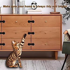 Child Safety Locks (10-Pack) - Cabinet Locks Child Safety - Baby Proof Cabinet Lock Easy to Install (No Drilling) 3M Adhesive for Drawers, Cabinet Seat, Toilet Seat, Fridge, Oven, Appliances