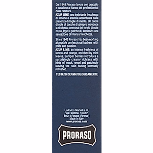 Proraso Eau De Cologne, Azur Lime, 3.4 Fl Oz