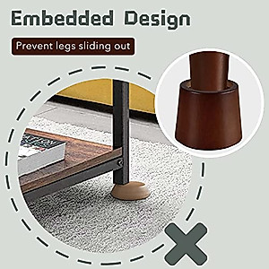 KOIKEY Wooden Furniture Bed Risers - 3 Inch Circle Heavy Duty Furniture Height Extenders Lifts for Sofa Couch Desk Chair Table Base Raising Space, Convenient Store and Cleaning, Pack of 4