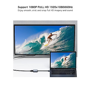 USB to HDMI Adapter, NOBNEQ USB 3.0/2.0 to HDMI for Multiple Monitors 1080P Compatible with Windows XP/7/8/10/11 (Grey)