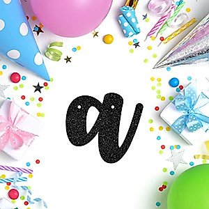 Halodete Happy Golden Birthday Banner, Happy 30th 40th 50th 60th Birthday Banner, Happy Birthday Party Decorations - Black Gold Glitter