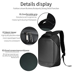 LED Backpack Waterproof WiFi Version Smart LED Screen Dynamic Advertising Backpack Cellphone Control Laptop Bag (Blue)