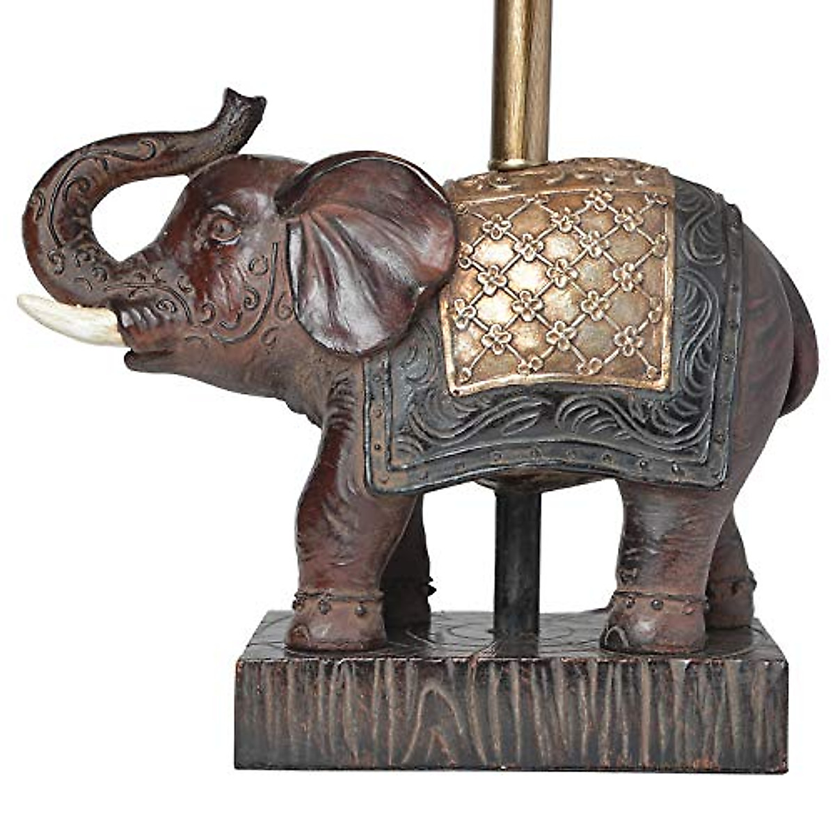 Elegant Designs LT3305-BWN Festive Elephant Table Lamp, Brown