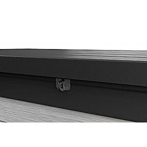 Keter Denali 150 Gallon Resin Large Deck Box-Organization and Storage for Patio Furniture, Outdoor Cushions, Garden Tools , Pool Toys, Grey & Black
