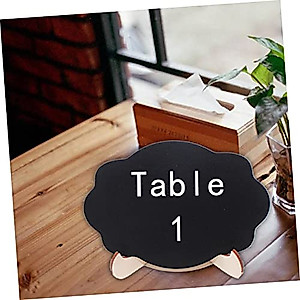 10Pcs Mini Chalkboard with Stand- Wooden Framed Home Artware Chalkboard Blackboard Message Board Place Cards Chalkboard Table top Decor Mini Wooden Blackboard Food Desktop Bamboo