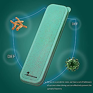 Ansukow 4-Piece Travel Utensils With Case, 18/8 Stainless Steel Reusable Camping Silverware Set for Lunch Box, Dorm, Work, School, Picnic