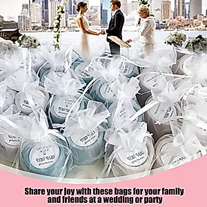KongJies Organza Bags, 50 Pack Sheer Organza Bags 4x6, Jewelry Bags Drawstring, Mesh Gift Bags for Jewelry, Soaps, Party Favor Gifts