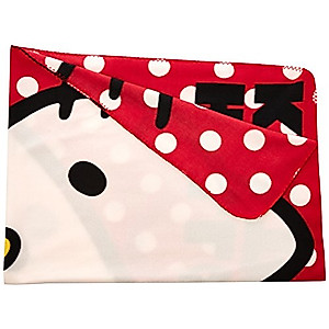 SANRIO Hello Kitty, "Polka Dot Kitty" Fleece Throw Blanket, 45" x 60", Multi Color