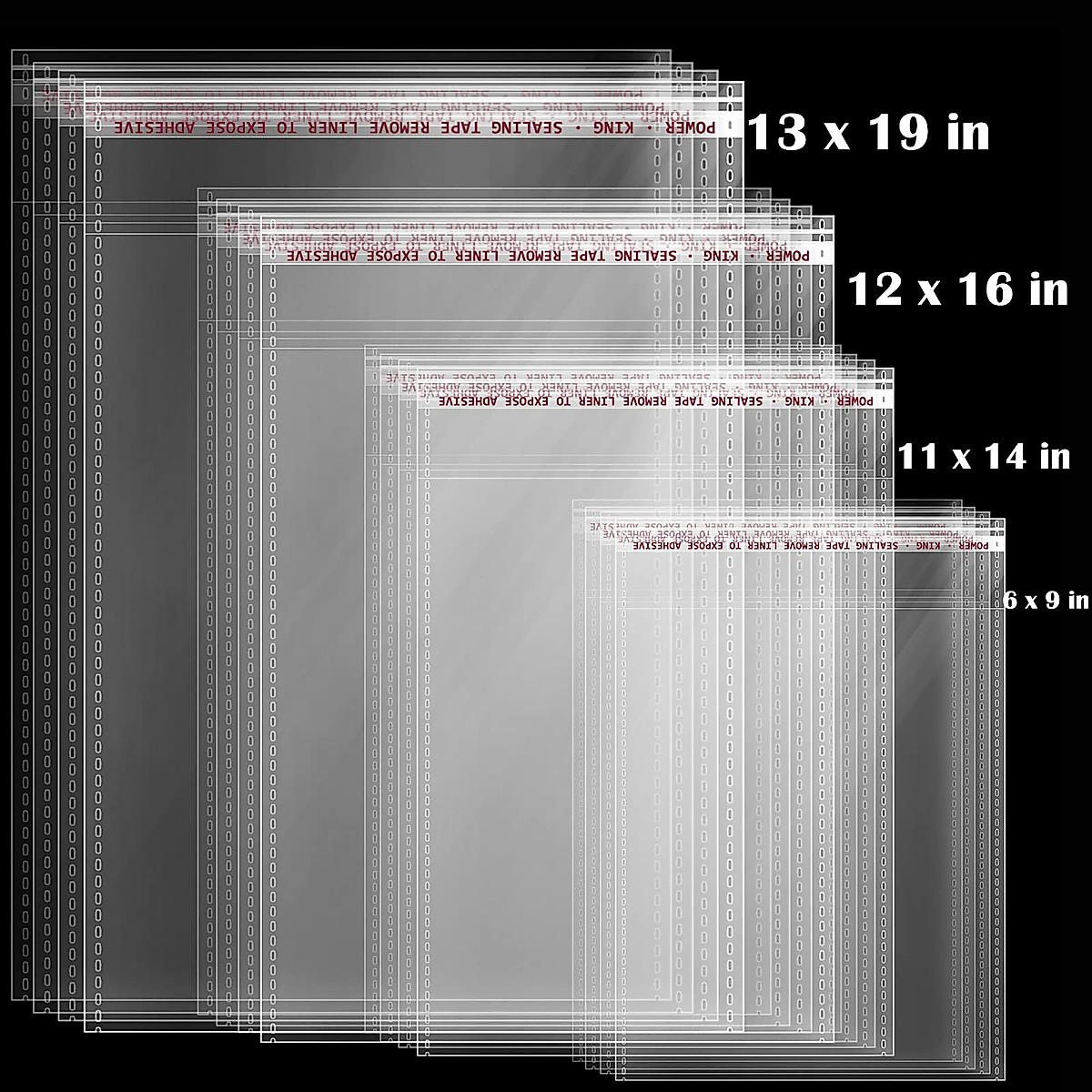 12” x 16” Large Resealable Cellophane Bags 200 pcs, Self Sealing Clear Bags for Packaging Products Self-adhesive Cello Bags for Clothes, T-shirts, Pants and Gifts, 200 ct in Bulk