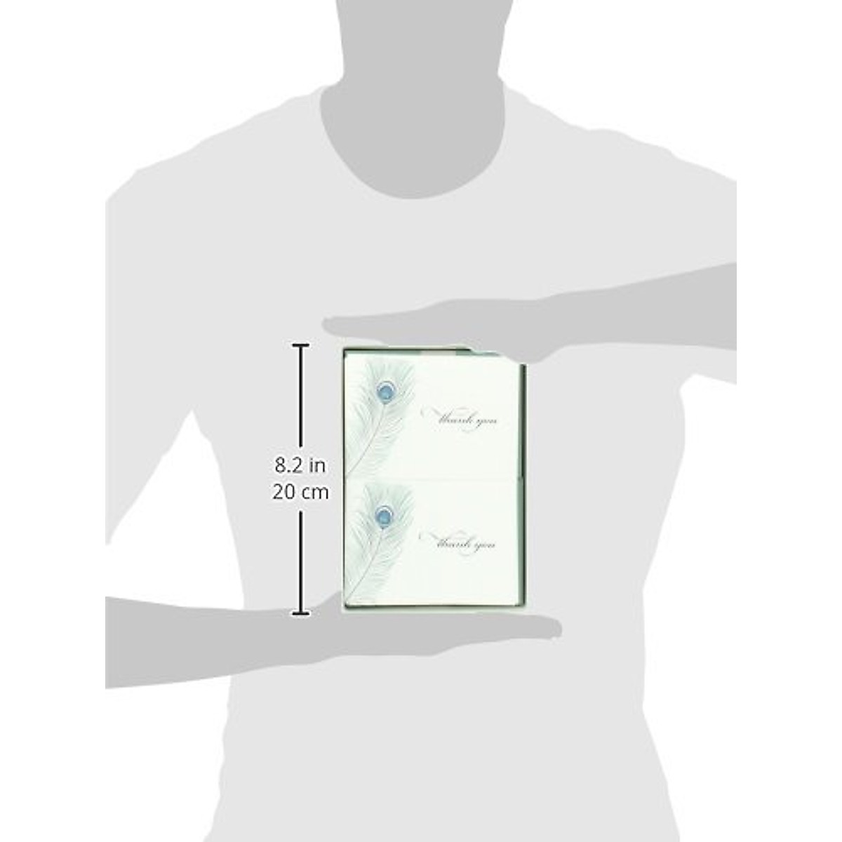 Hortense B. Hewitt 50-Count Peacock Feather Thank You Note Cards