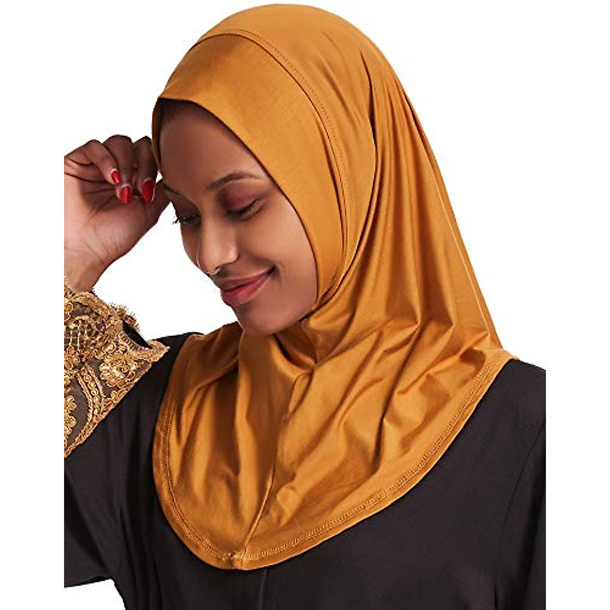 GladThink Women Girl Muslim Long Hijab Camel