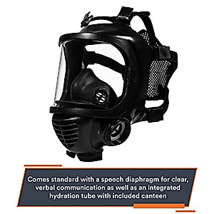 MIRA SAFETY M Certified CBRN Full Face Gas Mask Reusable Respirator Professional Grade (CM-6M Mask WITH Drinking System), 2 Piece Set