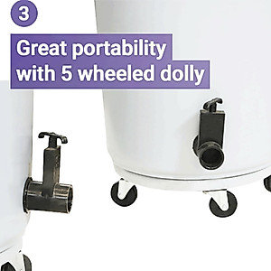 JANILINK 44 Gal Trash Barrel w/Water Release Valve