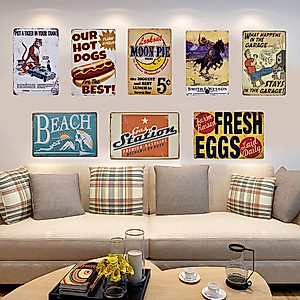 HOUVSSEN Easy to be Distracted by Donkeys and Garden Houses, Gifts for Gardening Lovers 8x12 inch Home Decoration Metal tin Sign Retro tin Sign