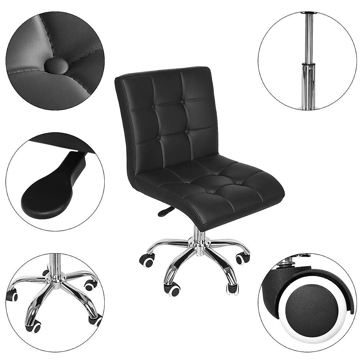 Computer Beauty Salon Office Chair Stool,Adjustable Height,Swivel Chair,Ergonomic Lumbar Support,Executive Home Chair,Modern Casual(Ship from US!)