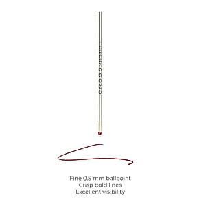 Cross Mini Ballpoint Pen Refill - Red Medium - Dual Pack, Medium Red (8518-5)