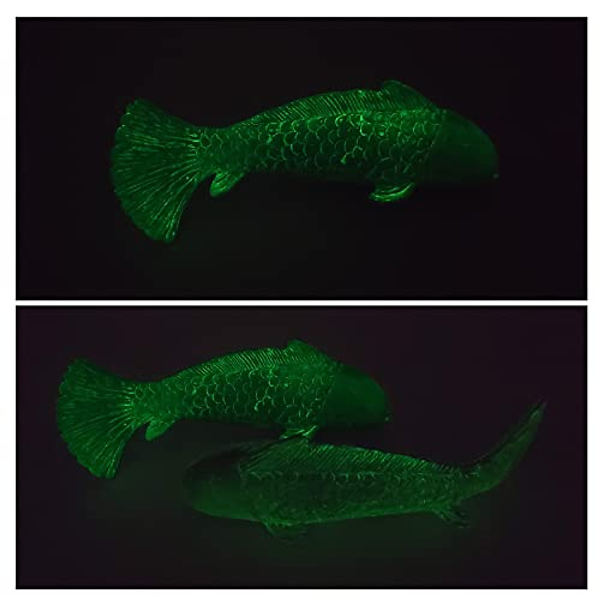 Koi Fish Decor, Luminous Outdoor Garden Fish Statues, Antique Koi Fish Sculptures, Resin Koi Fish Yard Art Decor, Fish Sculptures for Garden Pots Outdoor Patio Yard Lawn Pond Decoration