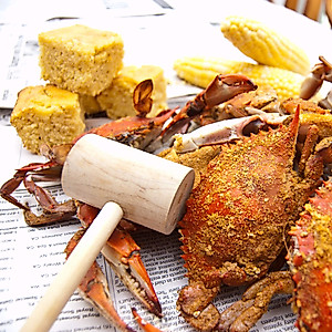 Fox Run Wooden Crab Mallet, 8 x 2.25 x 1.25 inches, Brown