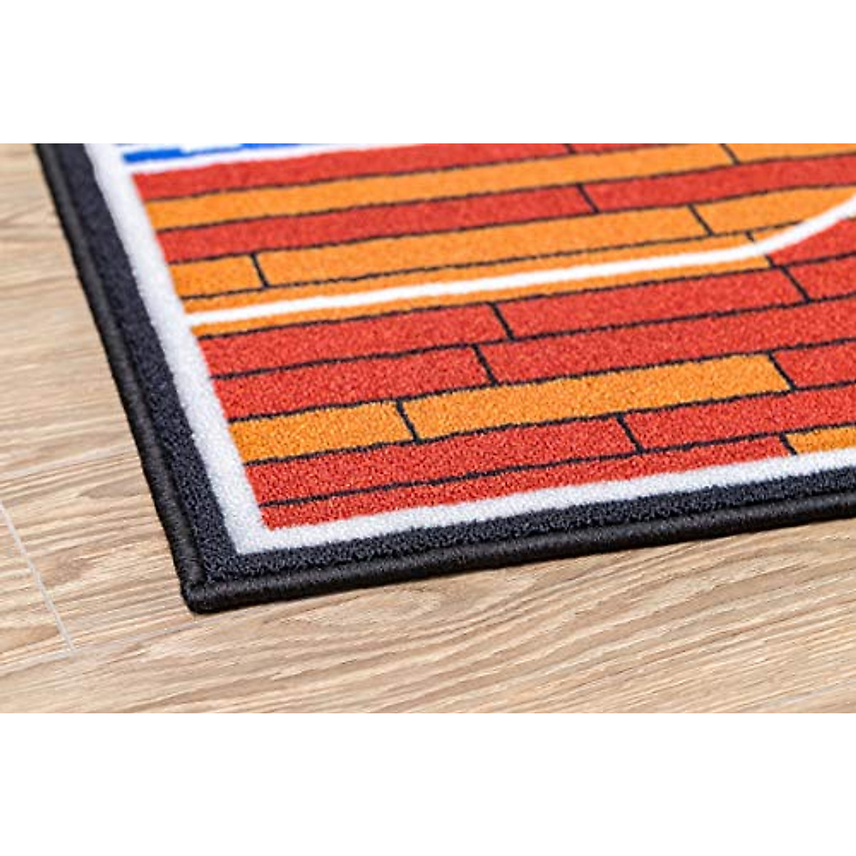 Furnish my Place 690 Rust Basketball Childrens Play Area Rug for Bathroom, Playroom & Kindergarten Classroom, (2'2"x3')