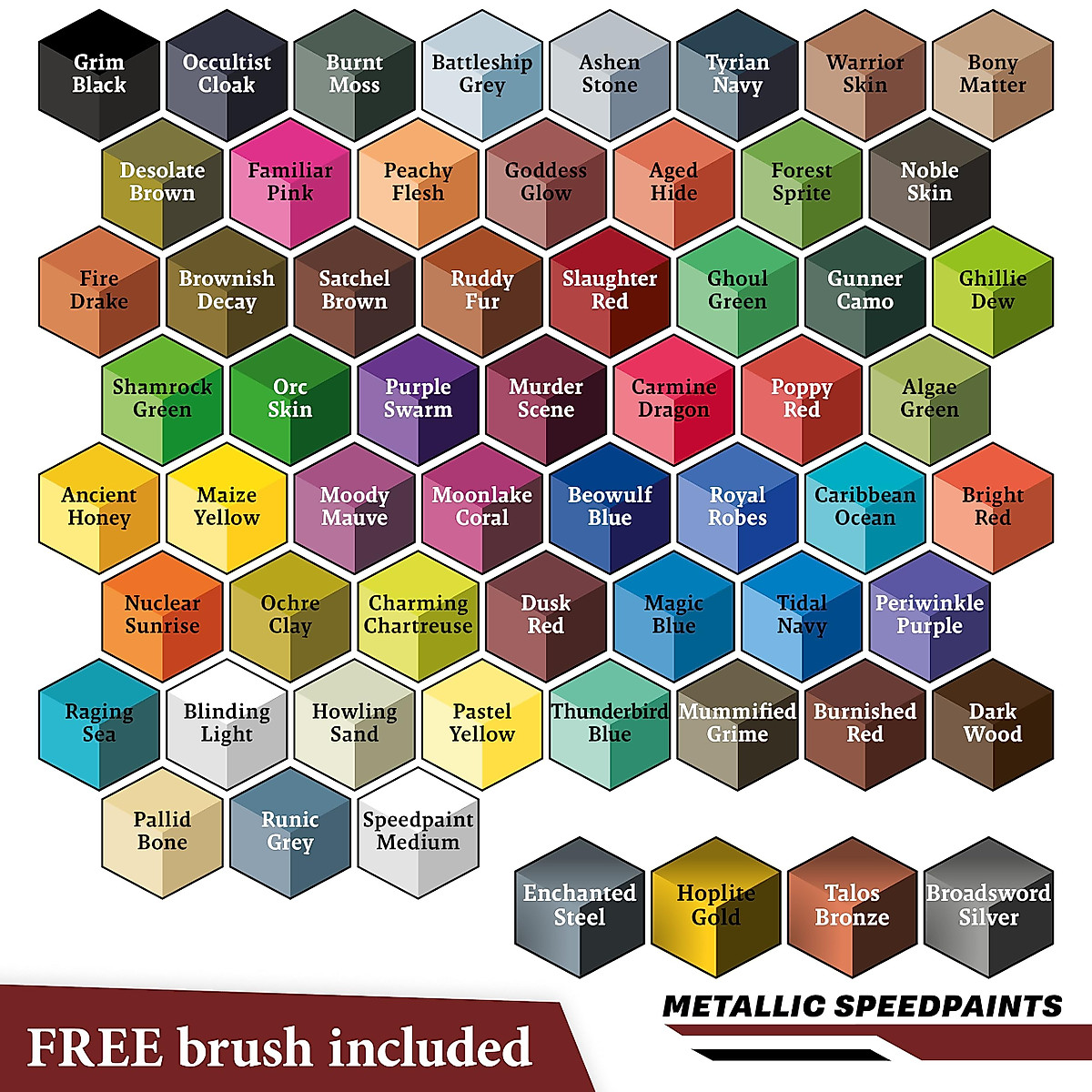 Army Painter Speed Paint Mega Set with 60 Acrylic Paints, Metallics, Brush for Warhammer 40k Miniatures