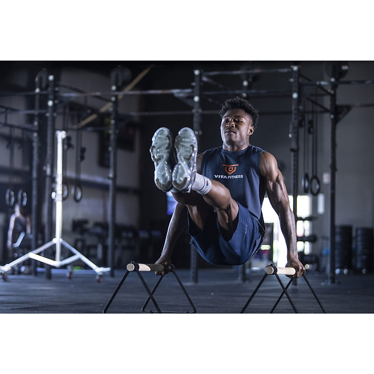 Vita Vibe Wood Parallettes Set 18" - 24" Long (24" Long)