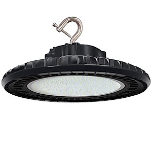 480V UFO LED High Bay Lights 240W, 38400LM, 0-10V Dimmable, 1000W HID/HPS Replacement, 5ft Cable, IP65, Hook Mount, Shop Lights, Garage, Factory, Warehouse, Workshop, Area Light