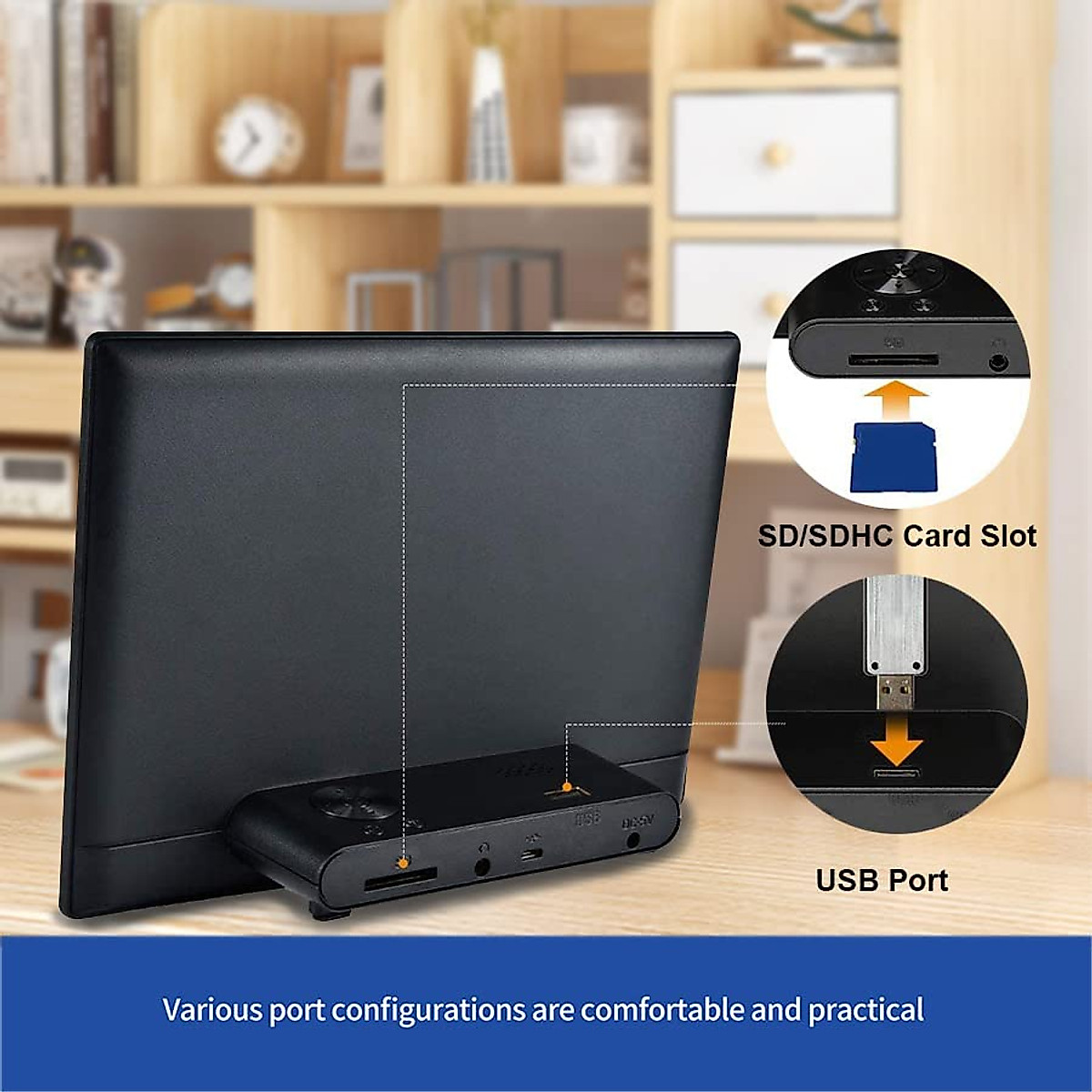 8 Inch Digital Photo Frame,Digital Picture Frame with 1024 x 768 HD IPS Display, USB and SD Card Slots and Remote Control(08" XM)