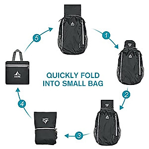 G4Free 16L Lightweight Hiking Daypack Packable Small Backpack Water Resistant Shoulder Bag for Travel Outdoor Men Women