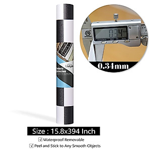 Livelynine 15.8X394 Inch Checkered Black and White Contact Paper for Floors Waterproof RV Flooring Peel and Stick Vinyl Linoleum Flooring Roll Adhesive Wallpaper To Cover Bathroom Tile Kitchen Sticker