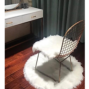 Soft Sofa Chair Cover Seat Cushion Pad for Bedroom,Fluffy Rug for Children's Room, Dog/Cat Bed Mat Gold,16x16 Inch