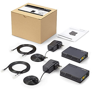 StarTech.com 10/100 VDSL2 Ethernet Extender Kit Over Single Pair Wire, Long Range Repeater, Replaced by VDSL-LAN-EXTENDER-1G