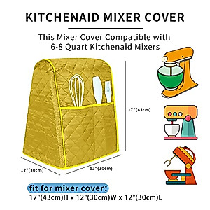 Stand Mixer Dust-proof Cover, Mixer Cover with Organizer Bag Fits All Tilt Head & Bowl Lift Compatible 5-8 Quart Models