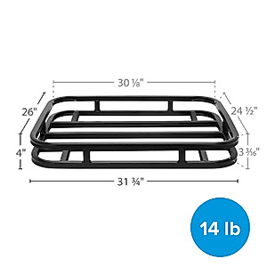 Camco Eaz-Lift RV Bumper Mounted Cargo Carrier - Perfect for Carrying Cargo on The Back of Your RV - Fits 4-inch and 4-1/2-inch Bumpers - Mounting Hardware Included (48470), Black
