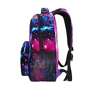 ZZKKO Universe Space Galaxy Star Comos Nebula Boys Girls School Computer Backpacks Book Bag Travel Hiking Camping Daypack