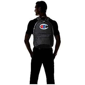 Champion unisex adult Backpacks, Black/Blue, One Size US