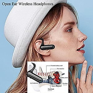 Luisport Open Ear Bluetooth Headphones Wireless Earphones Bluetooth Earbuds Wireless Earbuds Bluetooth Earphones Wireless Earphones (FW5-Black)