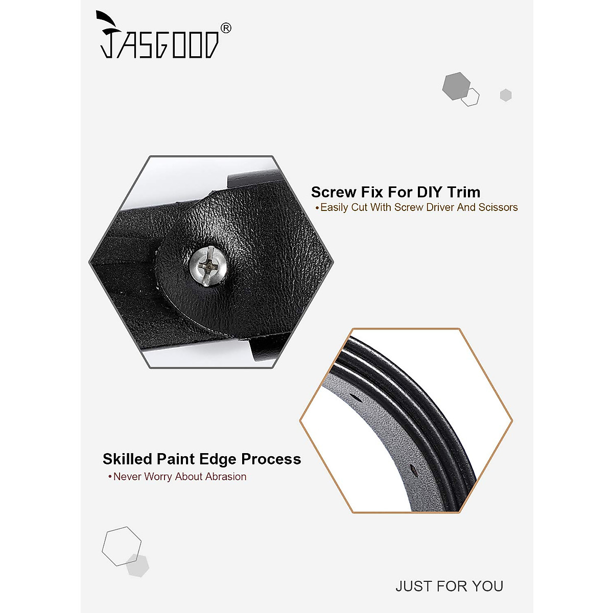 JASGOOD Women Leather Belt for Jeans Pants Plus Size Western Design Belt Alloy Buckle, Suit Waist Size 26-30 Inches, A-Black