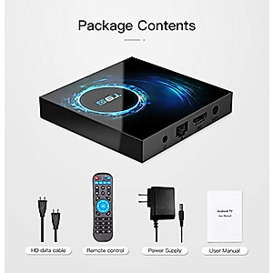T95 Android TV Box 4GB RAM 128GB ROM- Streaming Media Players with Max Storage- Android Box 2023, H616 Quad-core 64bit, 2.4G/5.0G Dual WiFi, 6K Ultra HD, Bluetooth 5.0 & Wireless Backlit Mini Keyboard