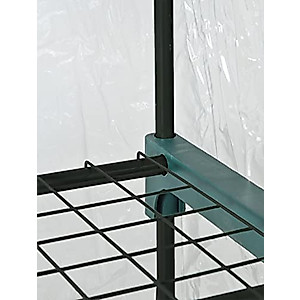 Miracle-Gro 23" x 17" x 57" All-Season 4-Tier Mini Grow House Outdoor or Backyard Easy Assembly Portable Greenhouse, Translucent