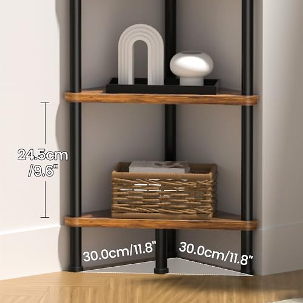 Homedawn 5-Tier Corner Shelf & 5-Tier Ladder Shelf