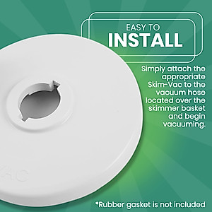 TonGass 7-1/4" Pool Skimmer Vacuum Plate Compatible with Hayward Swimming Pool Skimmer SP1089 - Skim Vac 1 1/4” and 1 1/2” Combo Hose Elbow Adapter - Exact Replacement Hayward SP11071