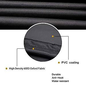 Gas Fire Pit Cover Square - Premium Patio Outdoor Cover Heavy Duty Fabric with PVC Coating,100% Waterproof,Fits for 33 inch,34 inch,35 inch,36 inch Fire Pit / Table Cover (36”L x 36”W x 24”,Black)