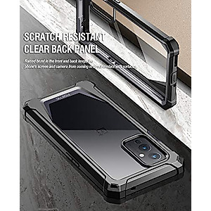 Poetic Guardian Series Case Designed for Oneplus 9 5G, Full-Body Hybrid Shockproof Bumper Cover with Built-in-Screen Protector, Black/Clear