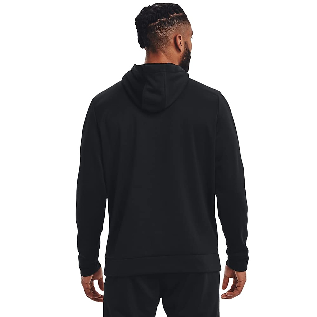 Under Armour Mens Big Logo ArmourFleece Hoodie, (001) Black/Black/Pitch Gray, Large